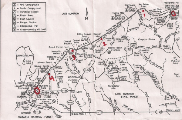Pictured Rocks Trail Map 1 - Seeking Lost: Thru-Hiking & Backpacking ...
